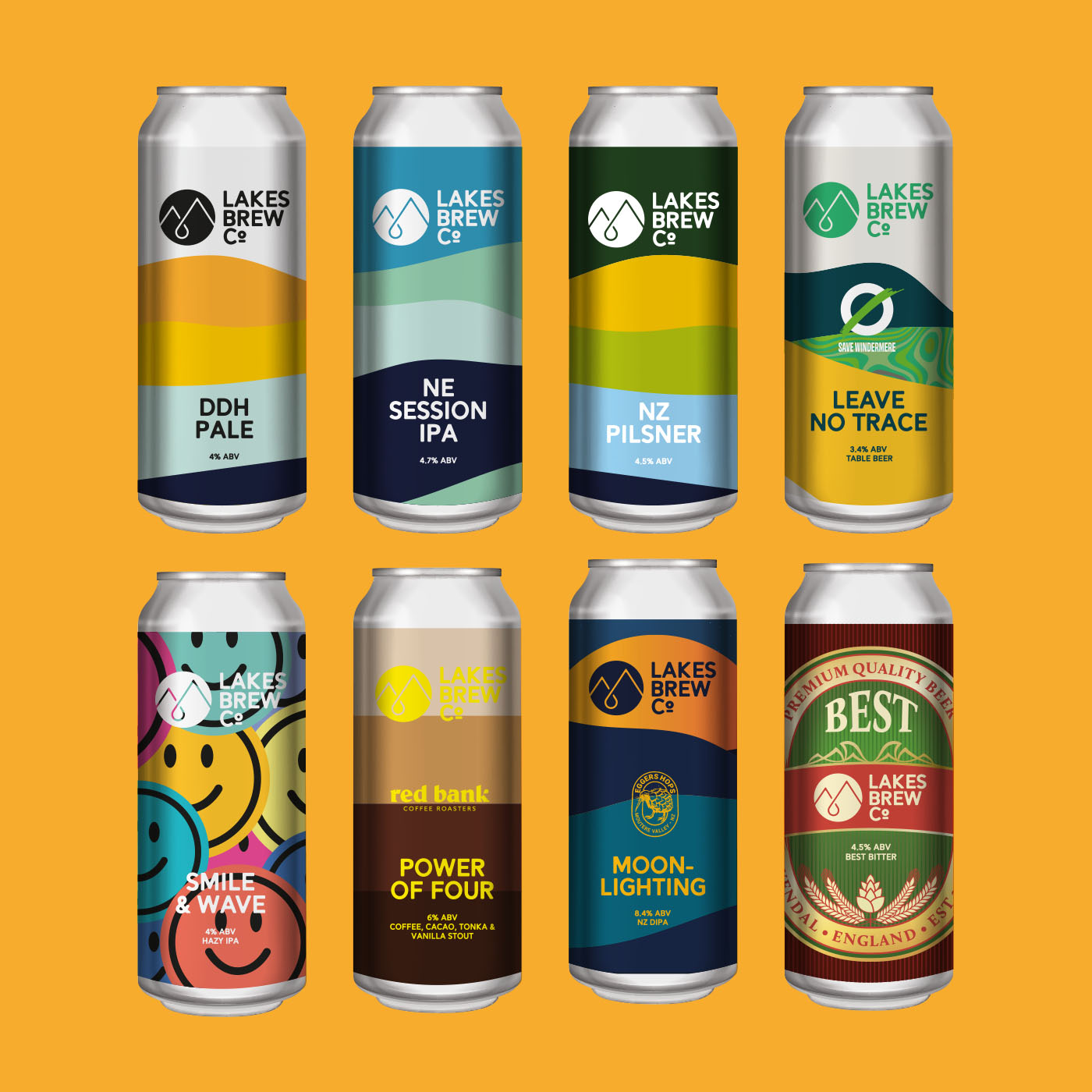 All The Lakes Beers - 8 x 440ml Cans - Lakes Brew Co